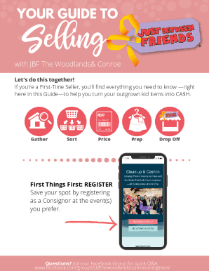 Fillable Online JBF Huge Children's Consignment Sale, Sept 29 - Oct 2 ...