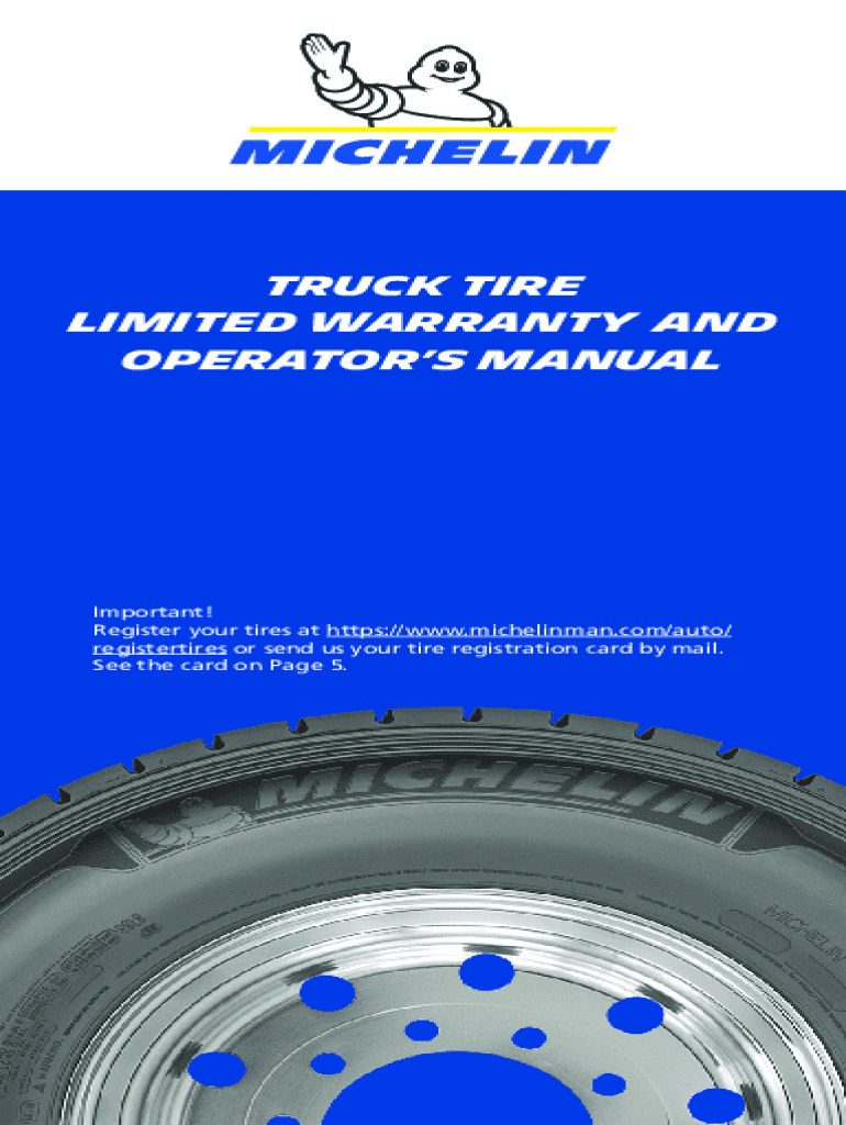 Fillable Online Truck Tire Limited Warranty and Operator's Manual Fax ...