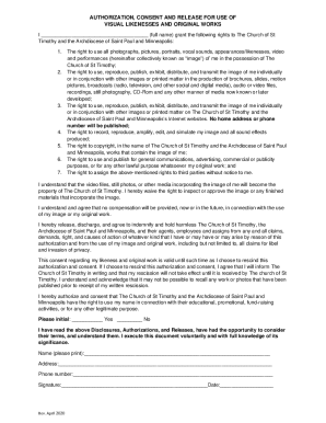 Fillable Online Release and authorization to use voice or likeness ...