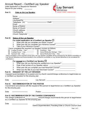 Fillable Online Annual Report - Lay Speaker.docx Fax Email Print ...