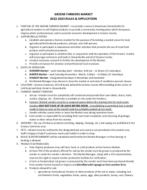 Fillable Online 2022-2023 Application Form & Vendor Rules Fax Email ...