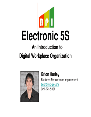 Fillable Online Electronic 5S Digital File Clean Up and Organization ...