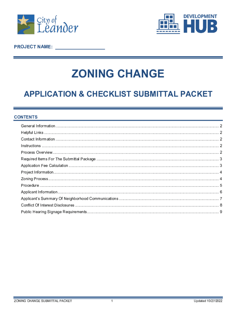 Fillable Online ZONING CHANGE Fax Email Print - pdfFiller