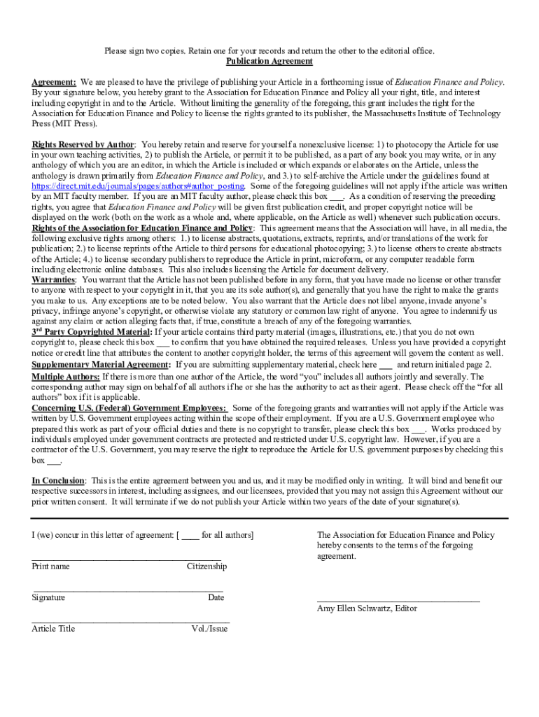 Fillable Online What Should I Know Before I Sign a Publishing Agreement ...