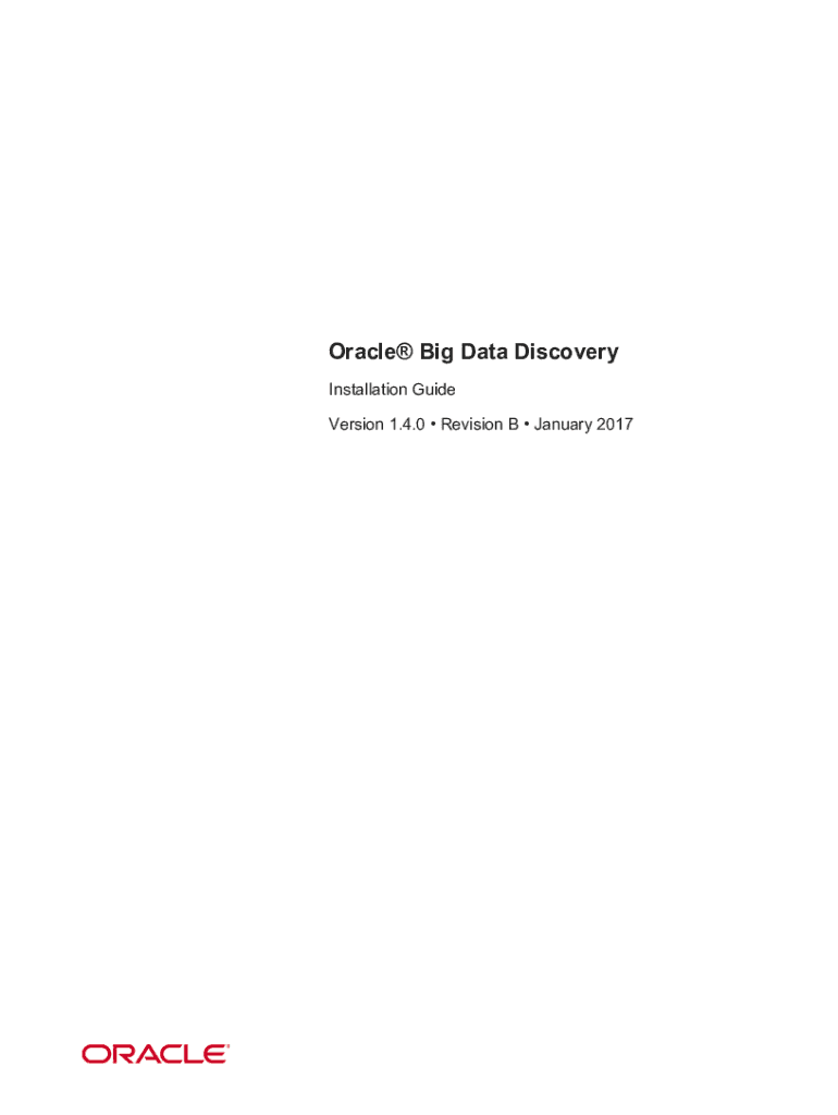Fillable Online Oracle Big Data Lite 4.2.1 - Includes Big Data ...
