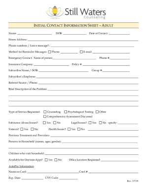 Fillable Online Emergency Contact Name and Telephone Number Fax Email Print - pdfFiller