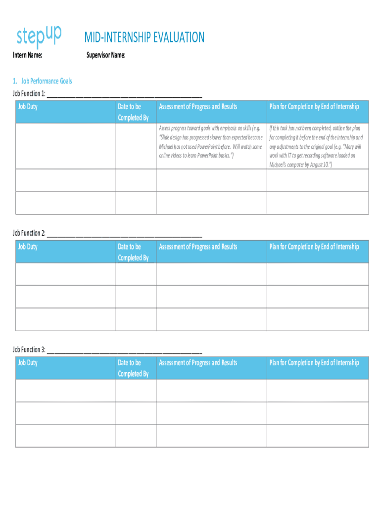 Fillable Online Step Up Internships and Career Exploration Fax Email Print - pdfFiller