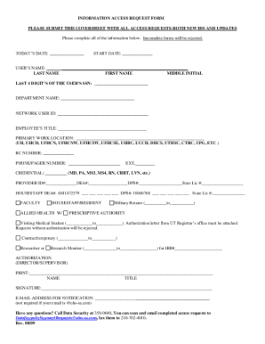 Fillable Online IT User Access Forms - New Submission - Dallas ISD Fax ...