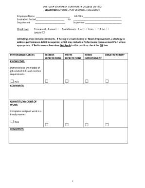 Fillable Online Supervisor Evaluation Form.pdf - San Jose Fax Email ...