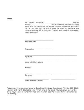 Fillable Online Proxy We hereby authorize Fax Email Print - pdfFiller