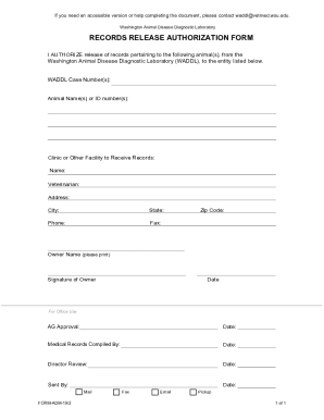 Fillable Online RECORDS RELEASE AUTHORIZATION FORM Fax Email Print ...