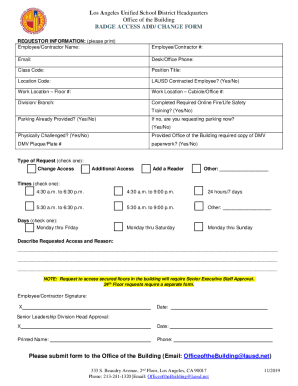 Fillable Online Badge Request (NEW) - LAUSD Contractor Fax Email Print ...