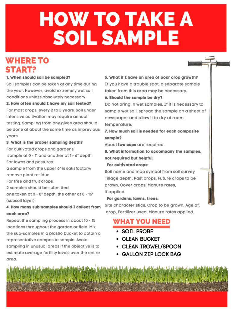Fillable Online How To Take A Soil Sample - Cornell Cooperative ...