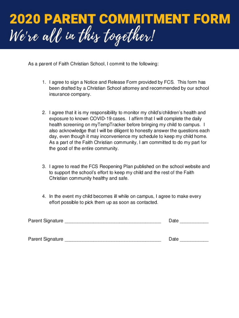 Fillable Online PARENTS STATEMENT OF AGREEMENT/ ... Fax Email Print ...