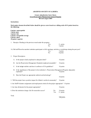Fillable Online ASA Score Sheets.doc Fax Email Print - pdfFiller