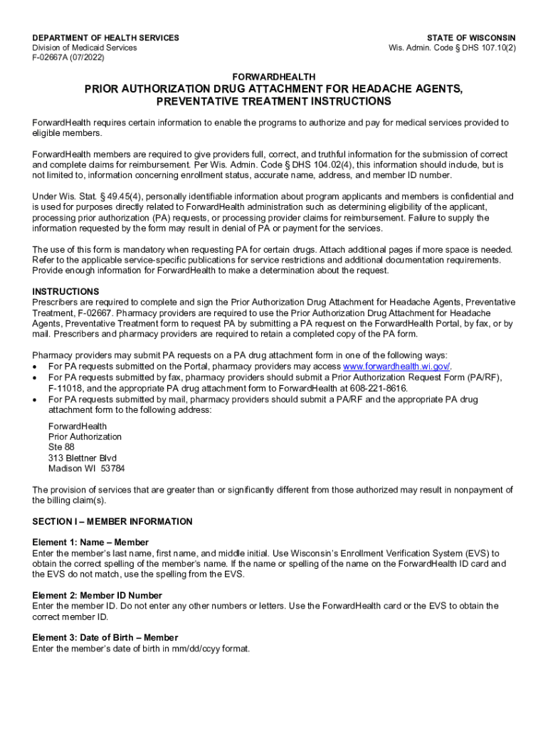 Fillable Online Prior Authorization Drug Attachment for Headache Agents, ... Fax Email Print ...