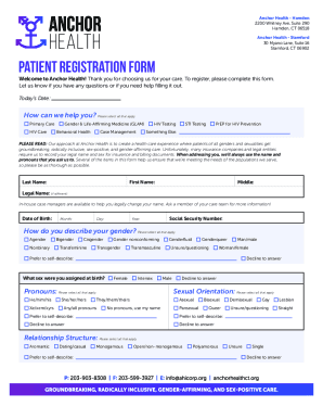 Fillable Online Anchor Health CT Fax Email Print - pdfFiller