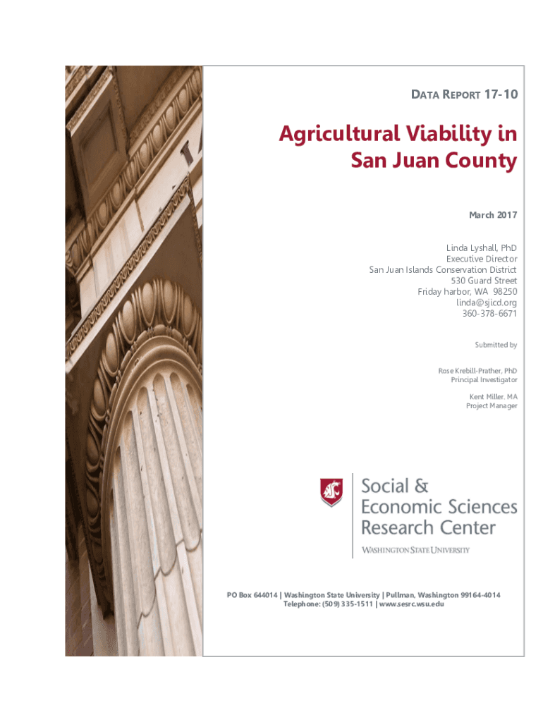 Fillable Online Agricultural Viability in San Juan County - Wsu Fax Email Print - pdfFiller