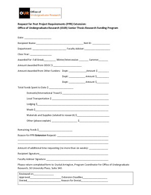 Fillable Online undergraduateresearch princeton Request for Post ...