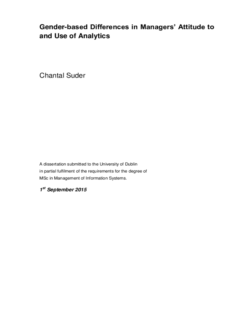 Fillable Online Gender-based Differences in Managers' Attitude to and ...