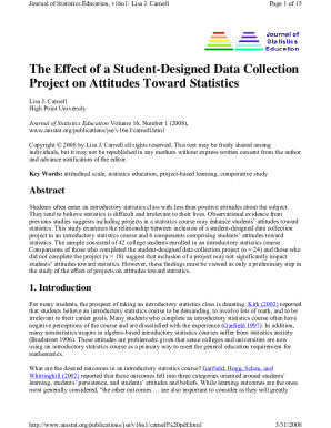 Fillable Online The Effect of a Student-Designed Data Collection ...