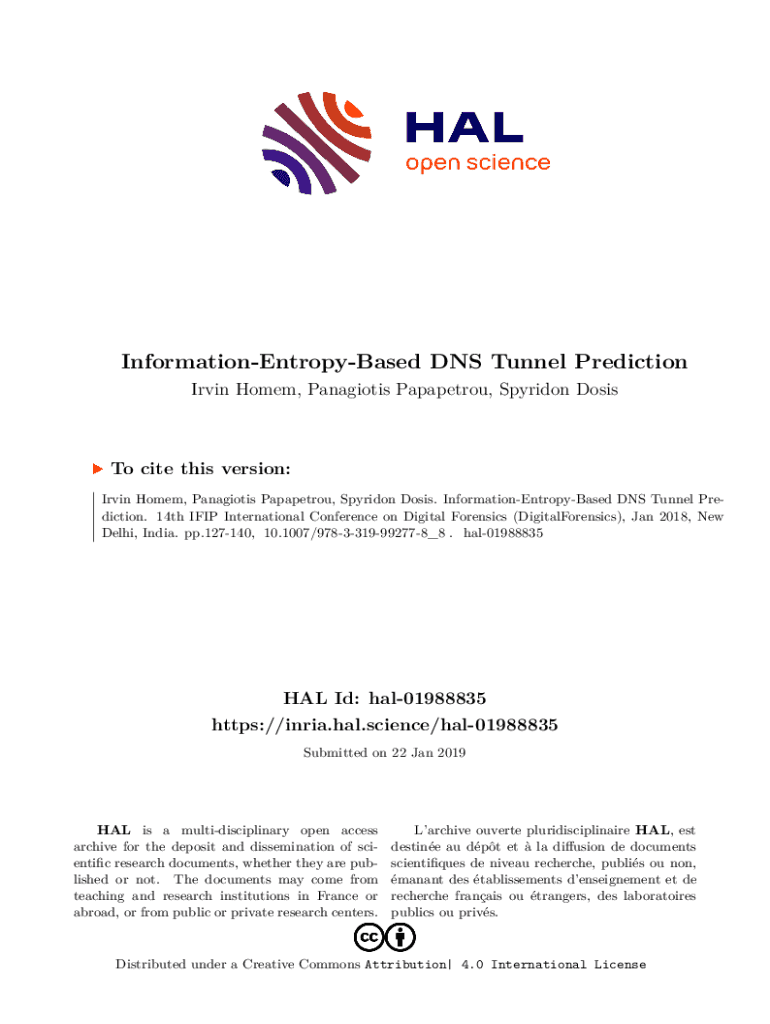 Fillable Online Information-Entropy-Based DNS Tunnel Prediction ...