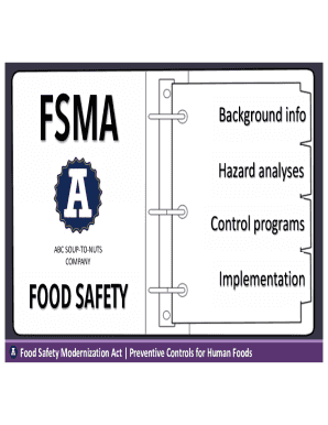 Fillable Online FSMA Final Rule for Preventive Controls for Human Food ...