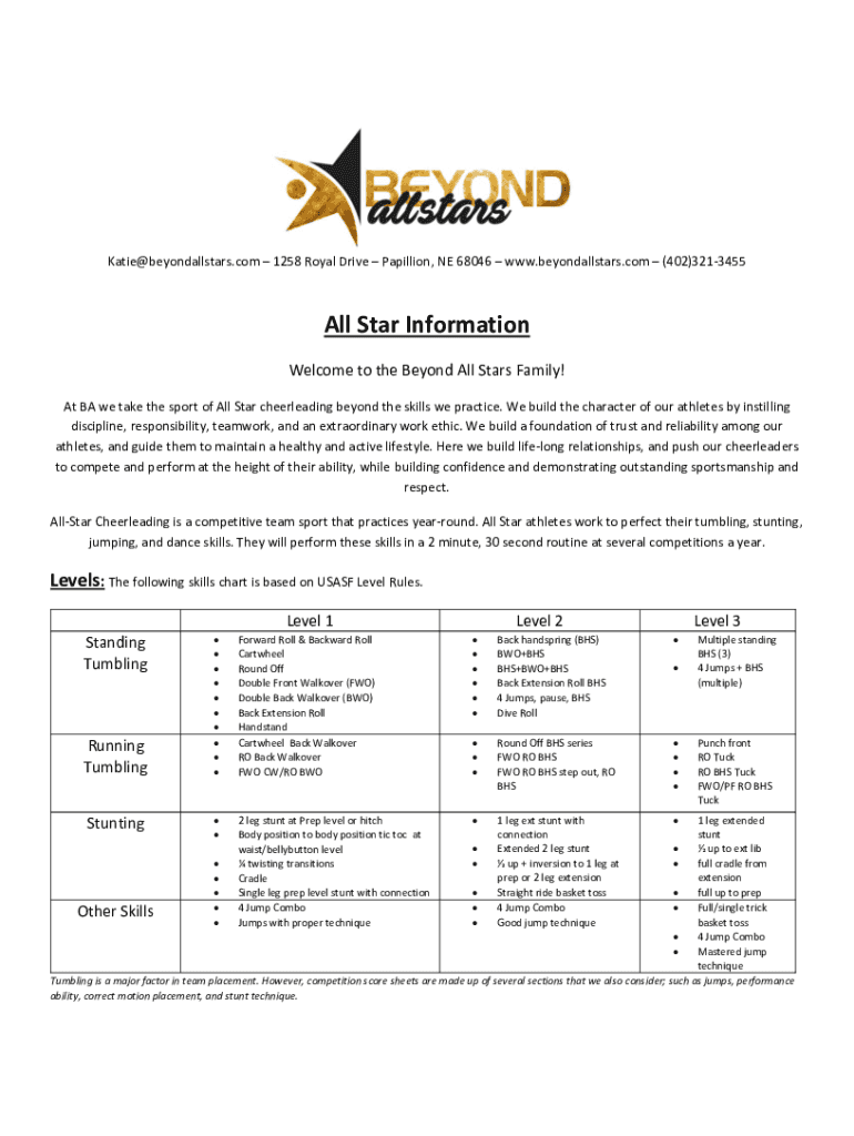 Fillable Online Beyond All StarsLa Vista NE Fax Email Print - pdfFiller