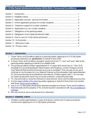 Fillable Online 11-15 Zip Oyster photocard scheme Terms and Conditions ...