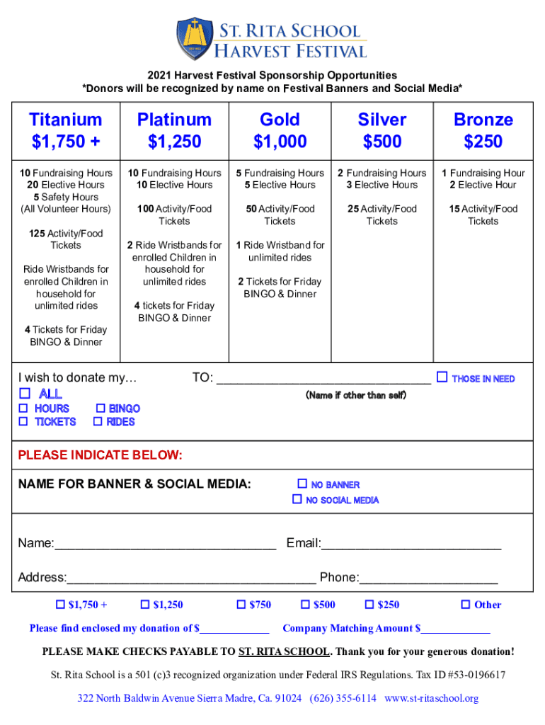 Fillable Online Titanium $1,750 + Platinum $1,250 Gold $1,000 Silver ...