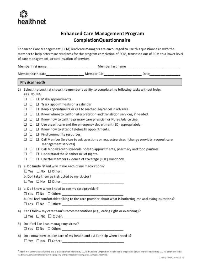 Fillable Online L.A. Care Health Plan Enhanced Care Management (ECM ... Fillable Online L.A. Care Health Plan Enhanced Care Management (ECM ...