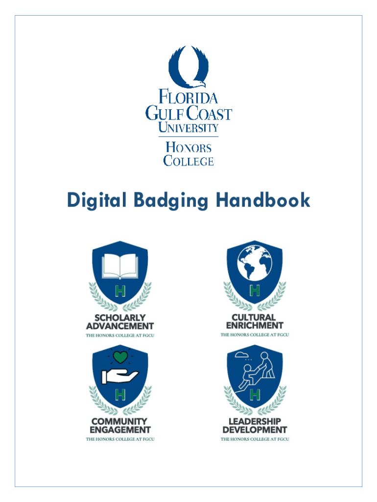 Fillable Online Digital Badging HandbookHonors College Fax Email Print ...