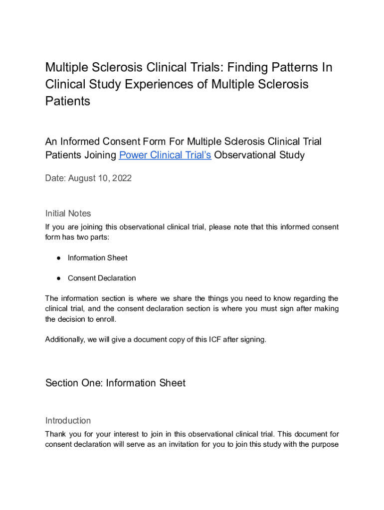 Fillable Online How do clinical trials work and who can participate? Fax Email Print - pdfFiller