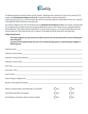 Fillable Online The following approval checklist shall be ... - City of ...