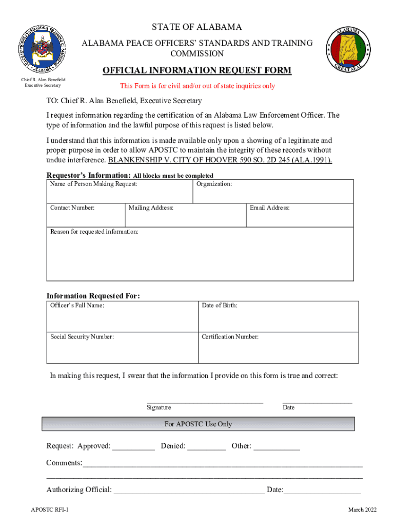 Fillable Online official information request form Fax Email Print ...
