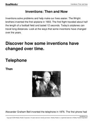 Fillable Online Discover how some inventions have changed over time ...