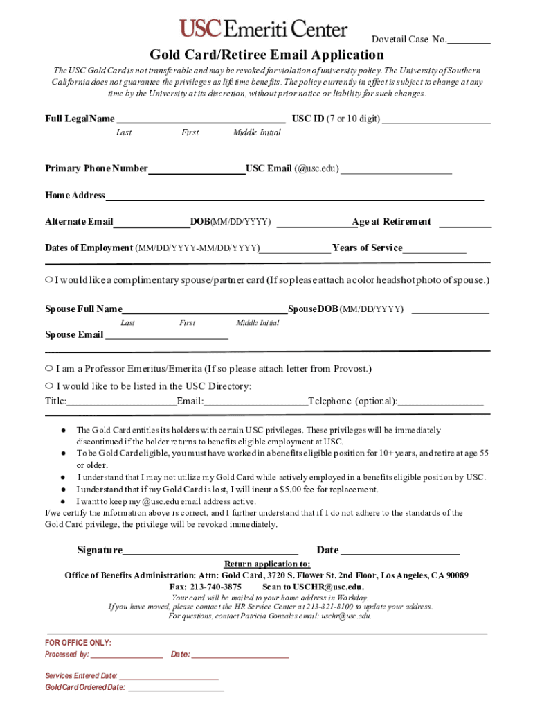 Fillable Online Gold Card Form (3-12-21).docx Fax Email Print - pdfFiller