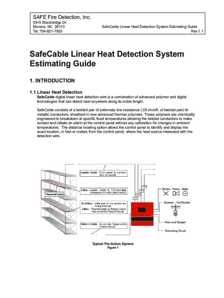Fillable Online SafeCable Linear Heat Detection System Estimating Guide ...