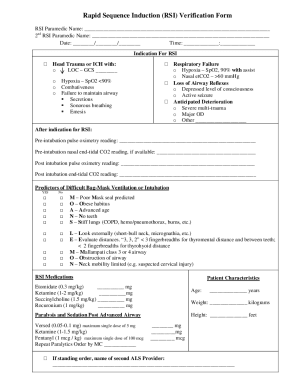 Fillable Online Skill Sheet: Rapid Sequence Intubation (RSI/RSA ...