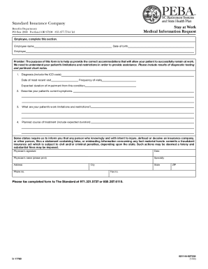 Fillable Online Employee Disability Insurance Claim Packet Instructions ...