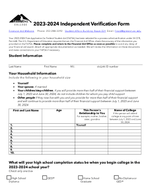 Fillable Online 2023-2024-Independent-Verification-Form.pdf Fax Email ...