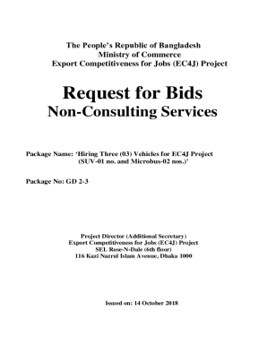 Fillable Online Request for Bids - Non-Consulting Services Fax Email ...