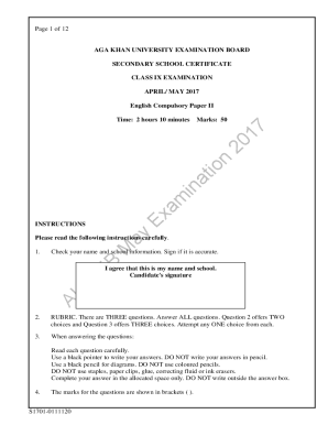 Fillable Online Aga Khan University Examination Board (AKU-EB)'s post ...