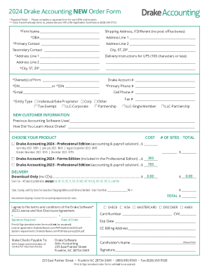 Fillable Online 2024 Drake Accounting NEW Order Form Fax Email Print ...