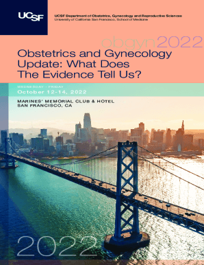 Fillable Online UcSF department of obstetrics, Gynecology and ...