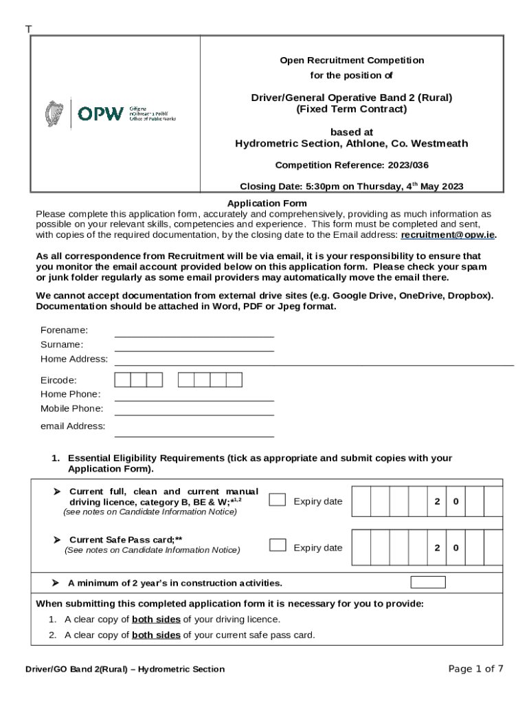 Competition Notice an Job Description Doc Template | pdfFiller