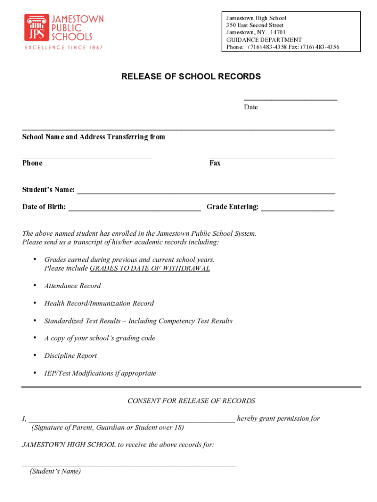 Fillable Online RECORD RELEASE FORM Fax Email Print - pdfFiller
