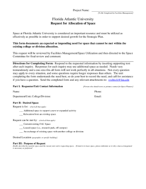 Fillable Online Space Request Form Fax Email Print - pdfFiller