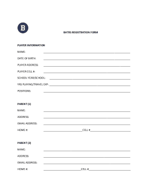 Remplissable En Ligne Baseball Registration Form Template Word YKTDW7 Fax Email Imprimer - pdfFiller