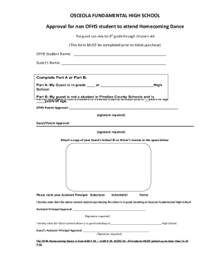 Fillable Online St. Cloud High School Homecoming Guest Form Fax Email Print - pdfFiller